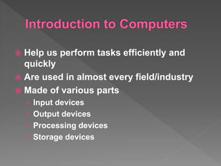 Computer basics(1) (2) | PPTX
