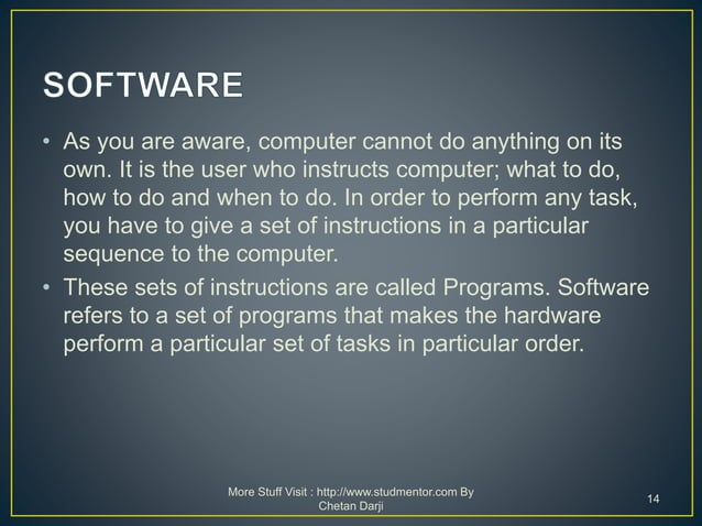 Computer Basics Tutorial By Stud Mentor | PPT