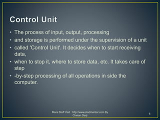 Computer Basics Tutorial By Stud Mentor | PPT