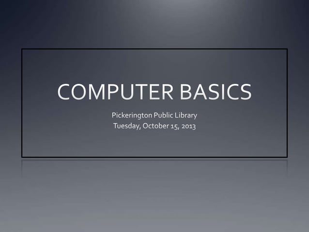 Computer Basics | PPT