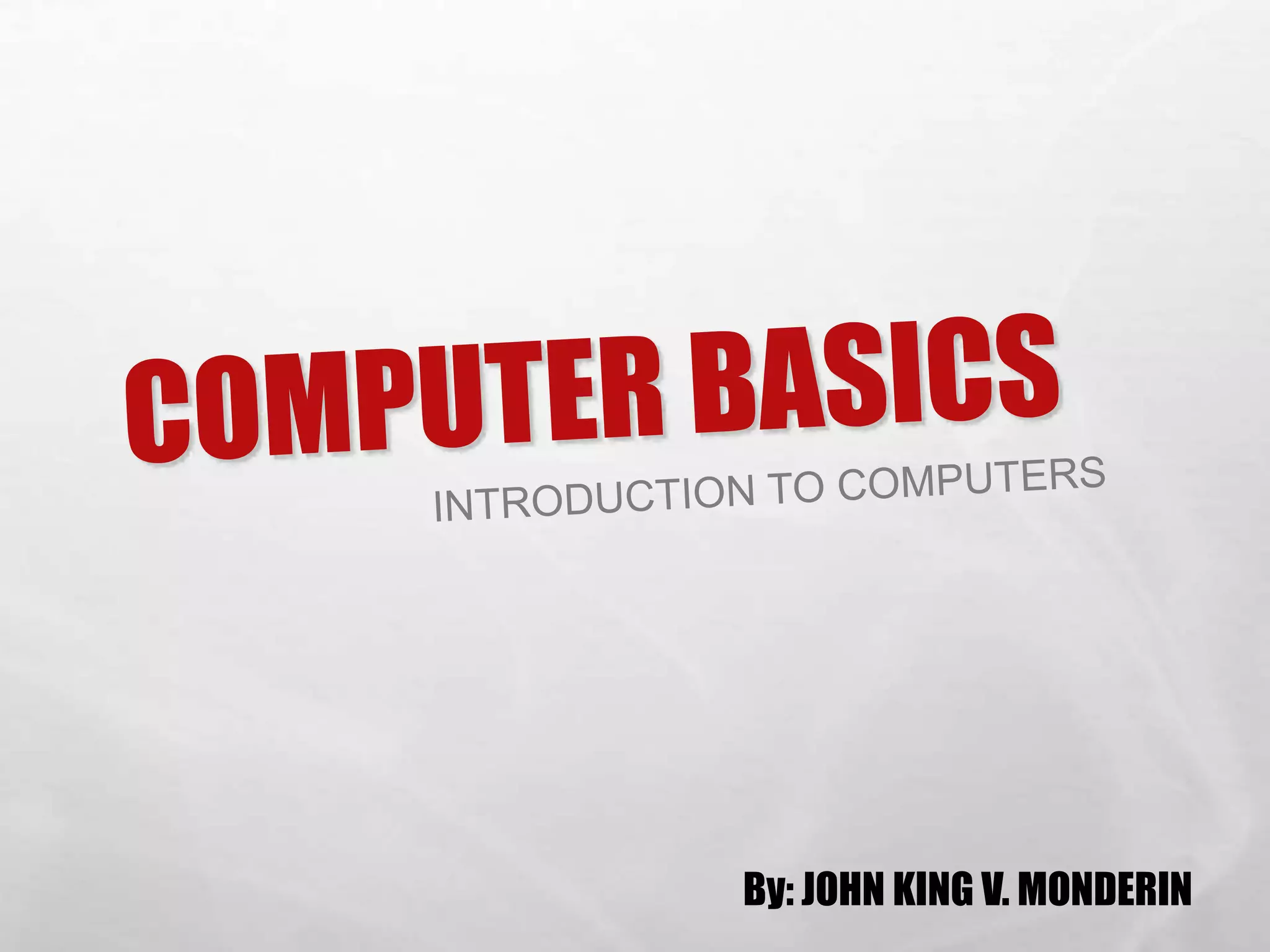 computer basics demo.ppt | Computer Peripherals | Computing