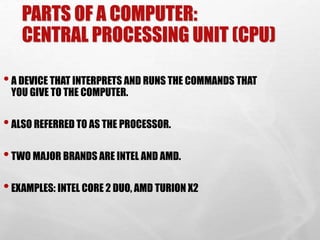 computer basics demo.ppt | Computer Peripherals | Computing