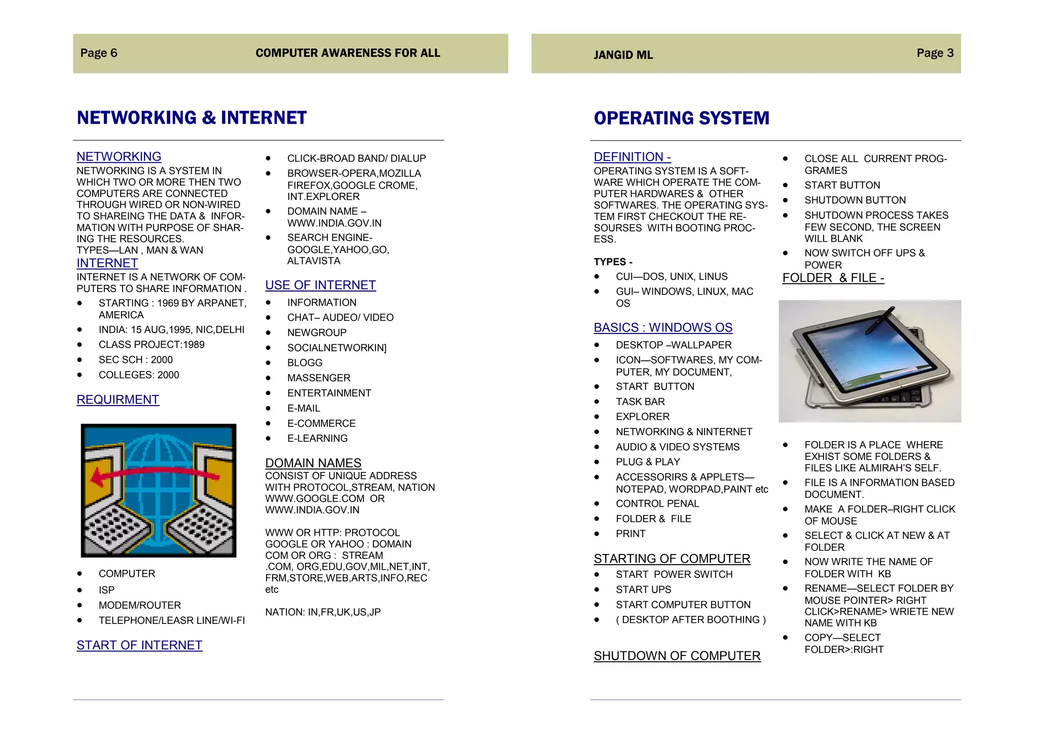 Computer basics for all . jangid ml | PDF