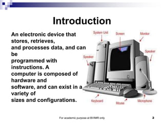 Computer basics unit-1 | PPTX