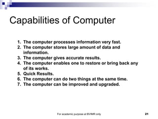 Computer basics unit-1 | PPTX