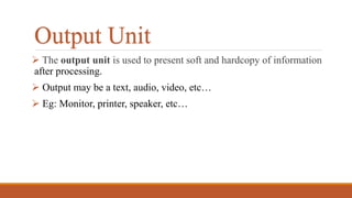 Computer Block Structure | PPTX