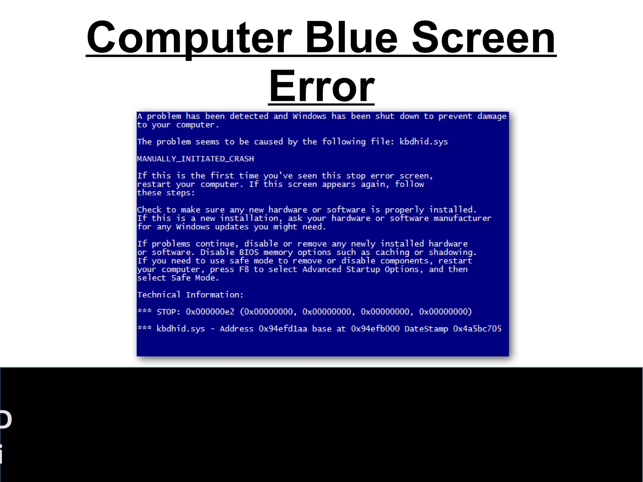 Computer blue screen error | PPT