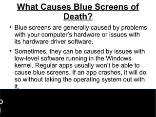 Computer blue screen error | PPT