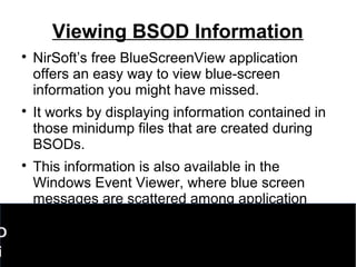 Computer blue screen error | PPT