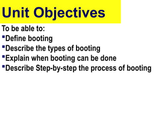 Computer Computer Booting Topic two.ppt | Operating Systems | Computer ...