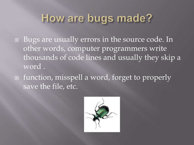 George - Computer Bug | PPTX | Computing | Technology & Computing