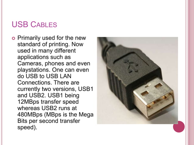 Computer cables and connectors | PPTX | Computer Networking | Computing