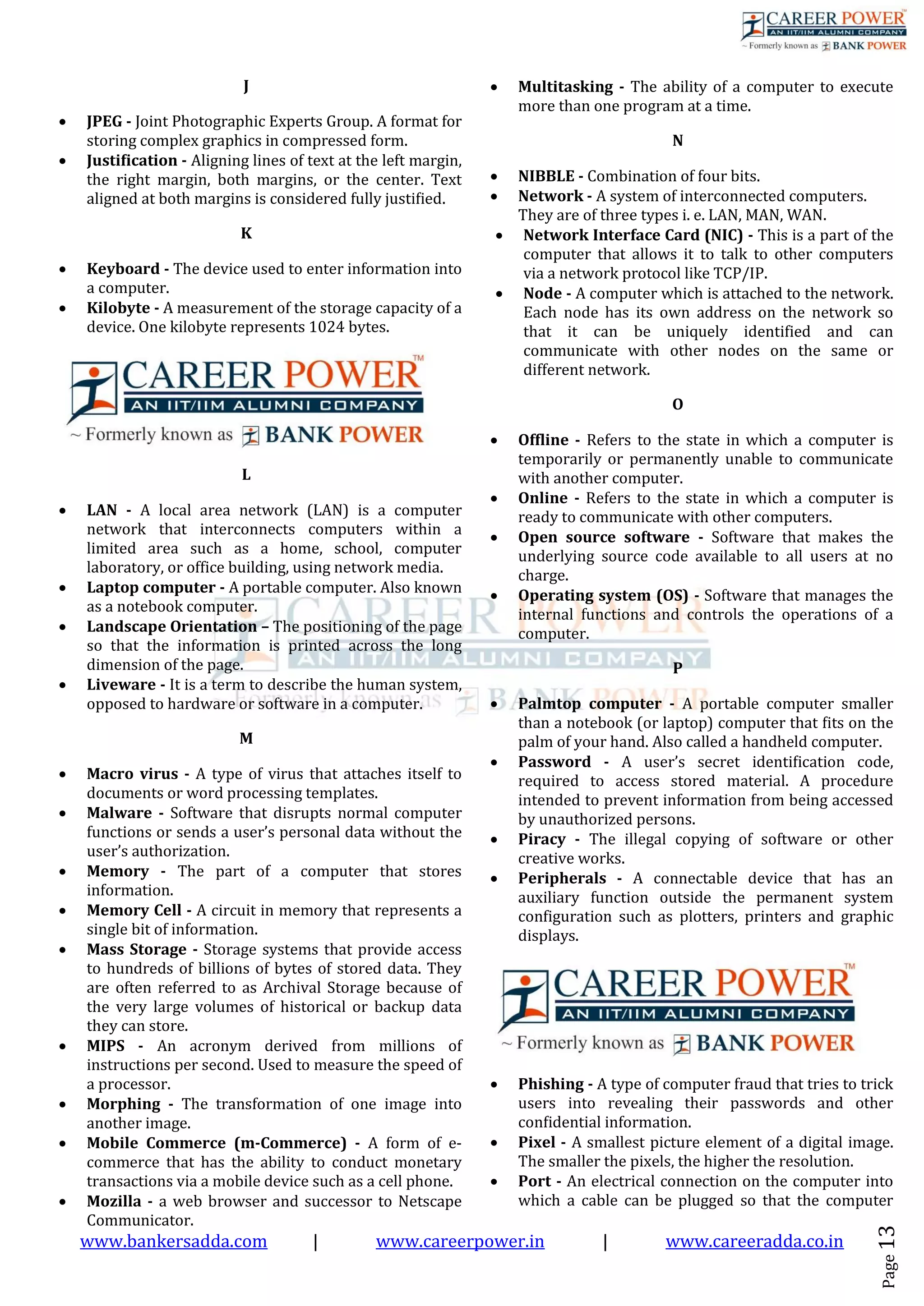 Computer capsule sbi_clerk | PDF