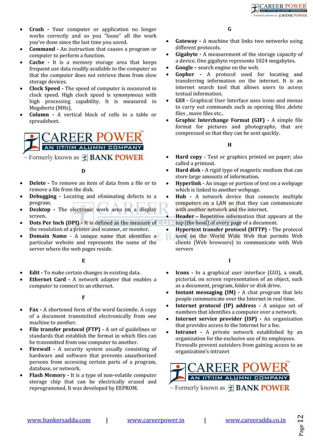 Computer capsule sbi_clerk | PDF