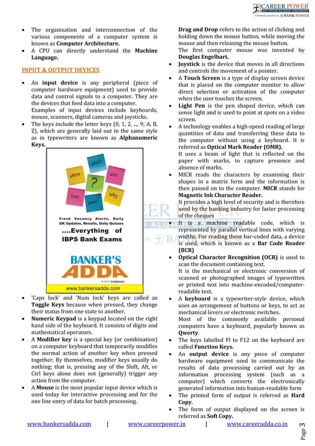Computer capsule sbi_clerk | PDF