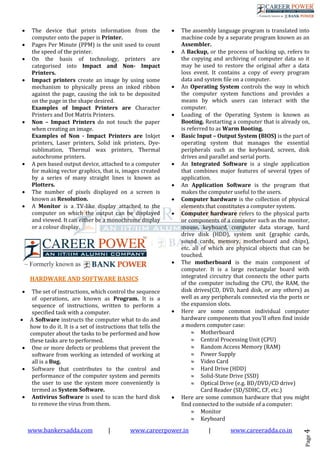 Computer capsule sbi_clerk | PDF