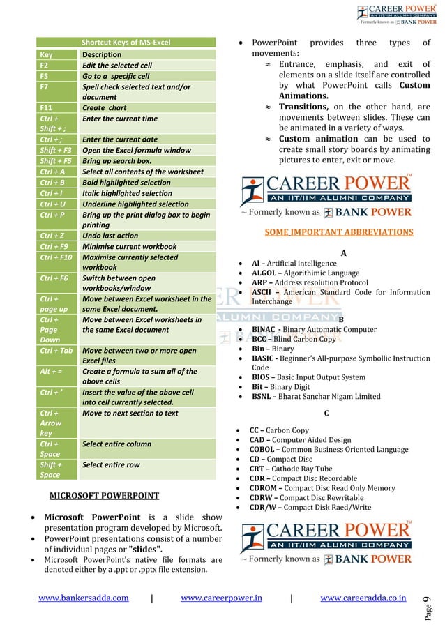 Computer capsule sbi_clerk | PDF