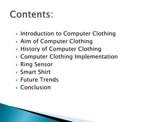 Computer clothing | PPTX