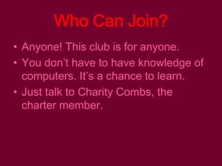 Computer Club | PPTX