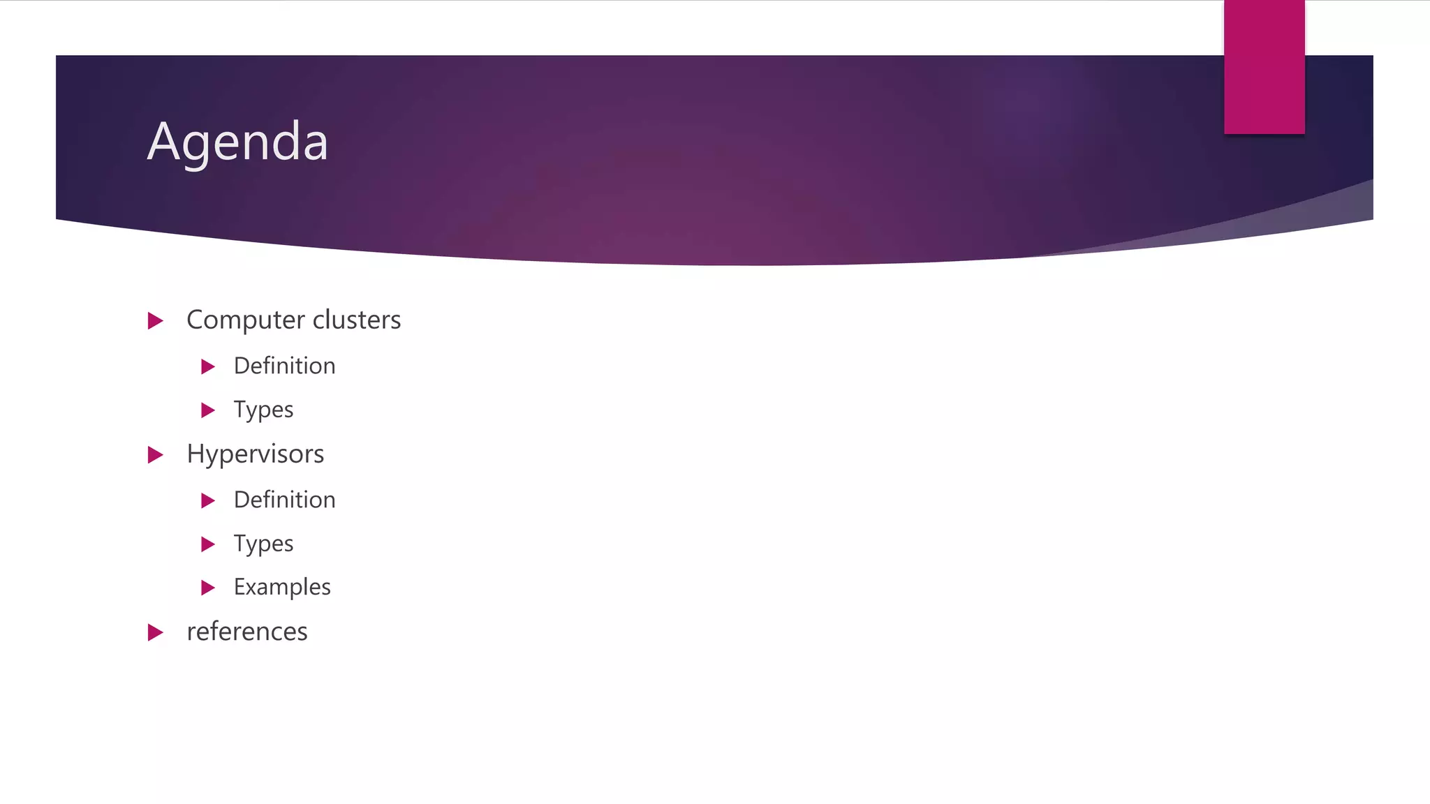 Computer clusters vs hypervisors | PPT