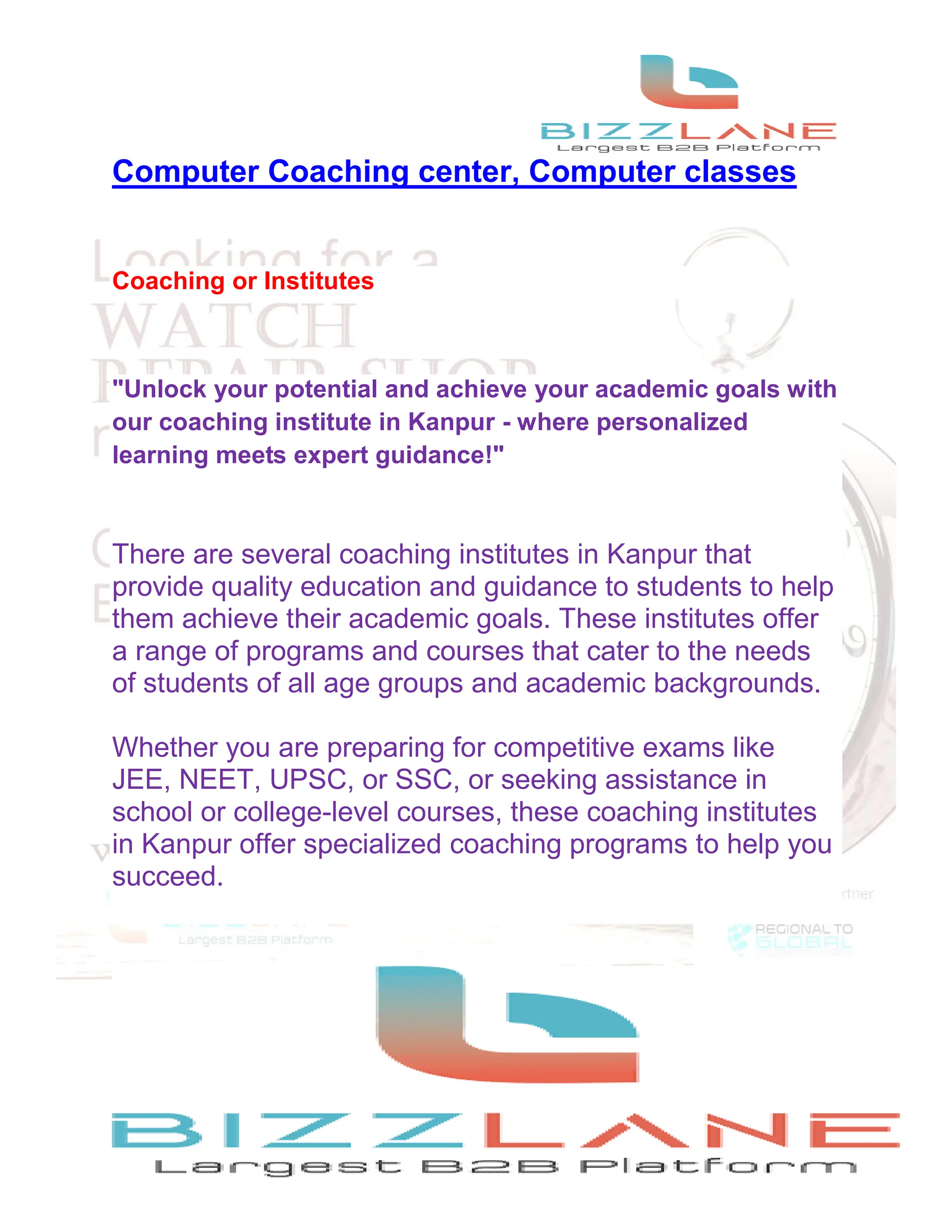 Computer Coaching center | PDF