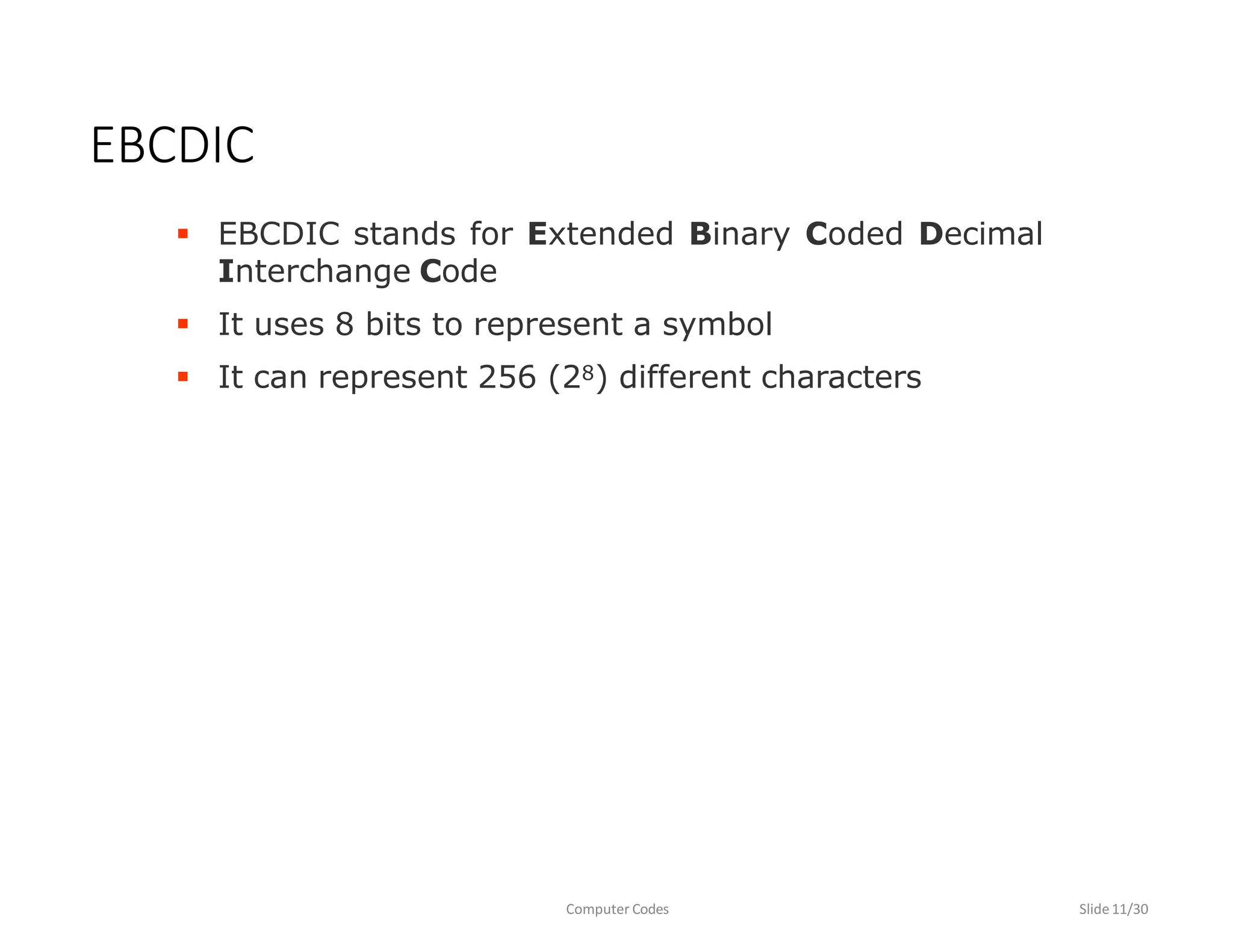 Computercodes Bcd Ebcdicasciiunicode Pptx Computing