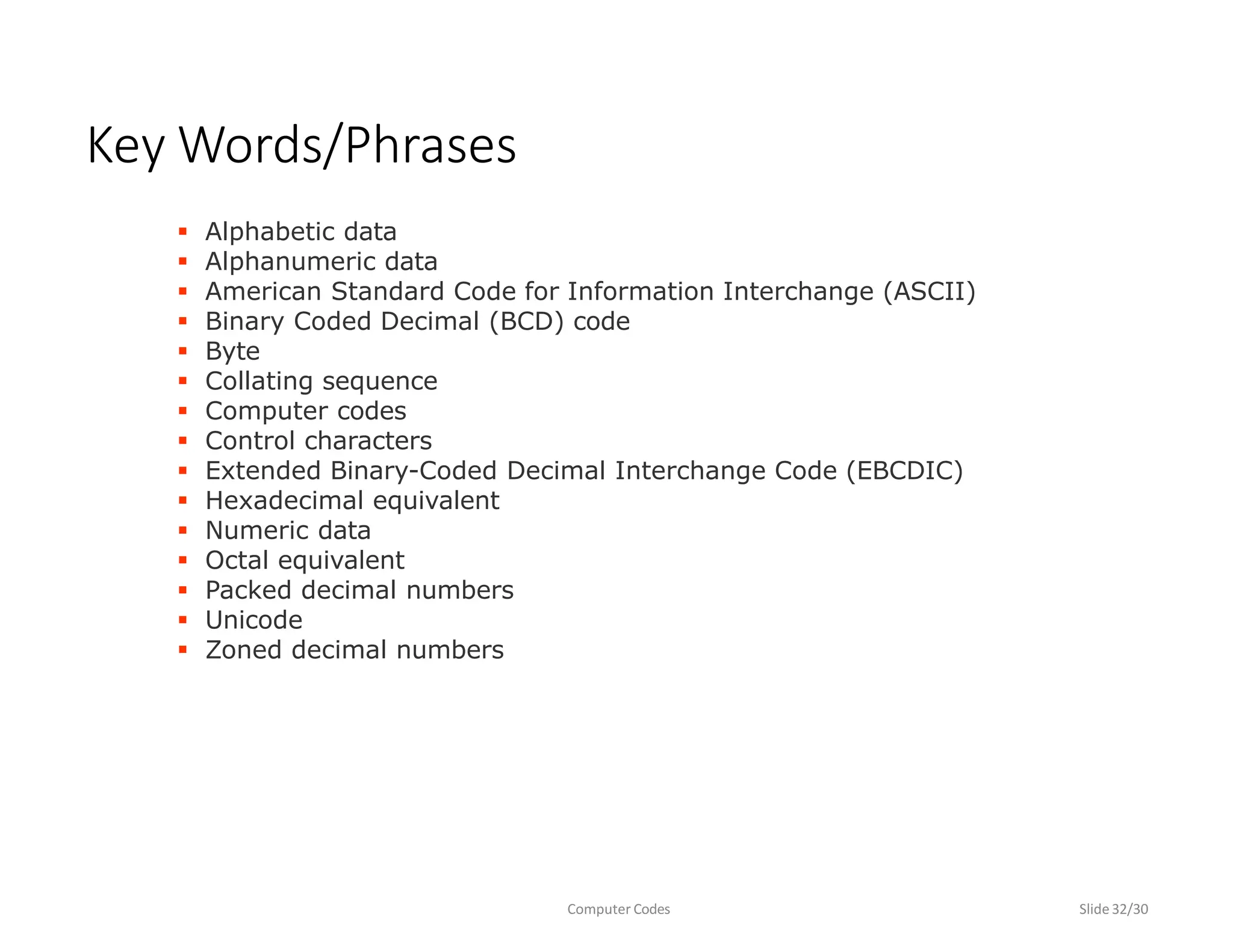 Computercodes Bcd Ebcdicasciiunicode Pptx Computing