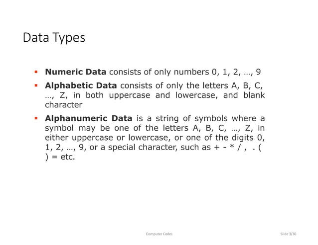 Computercodes Bcd Ebcdic Ascii Unicode Ppt