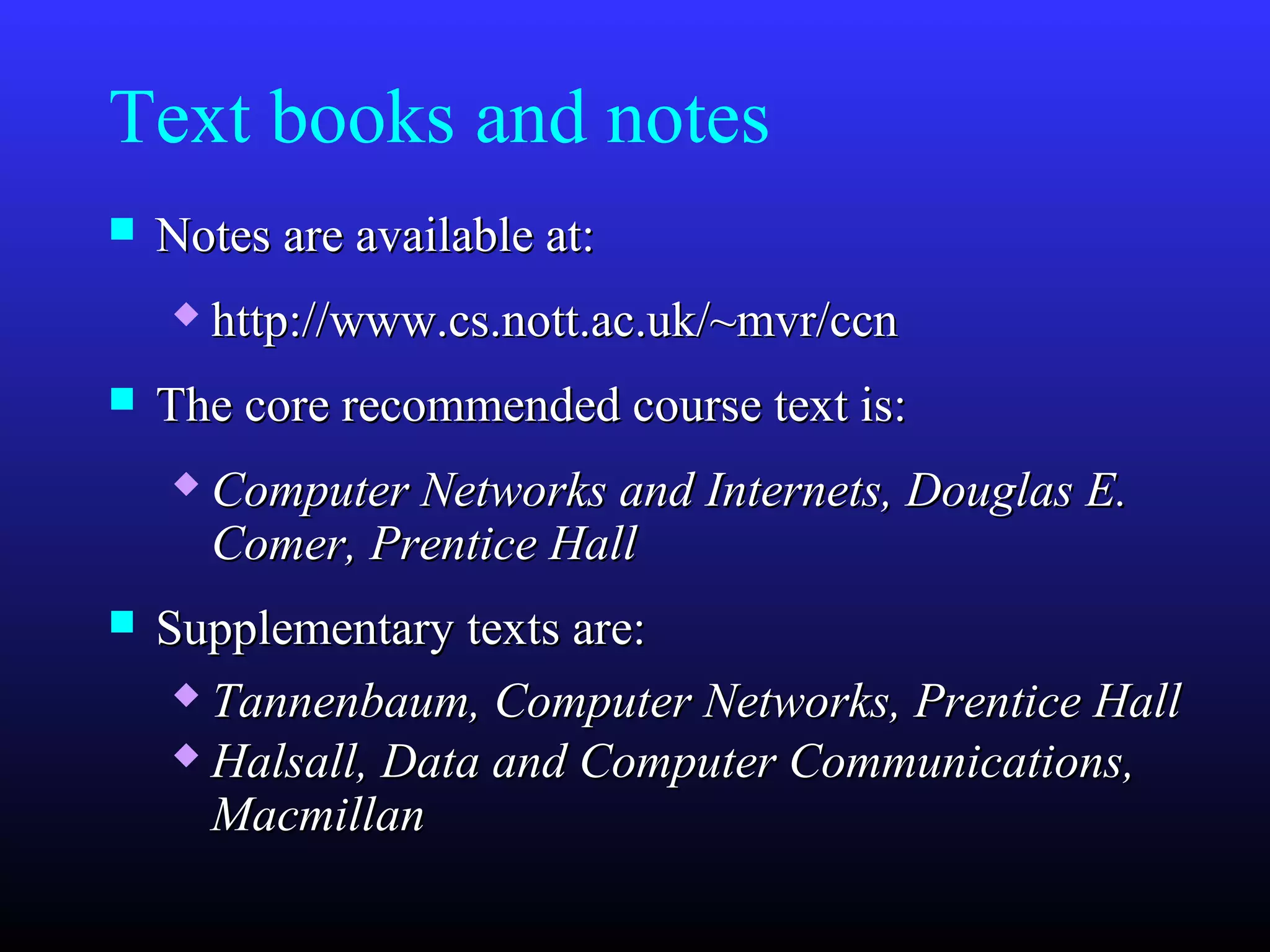 Computer communications and networks | PPT