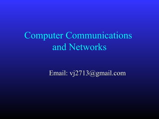 Computer communications and networks | PPT