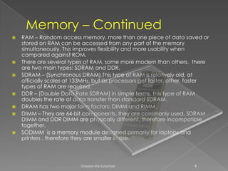 Computer Components | PPTX