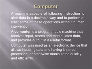 Class 6 computer part 1 | PPTX