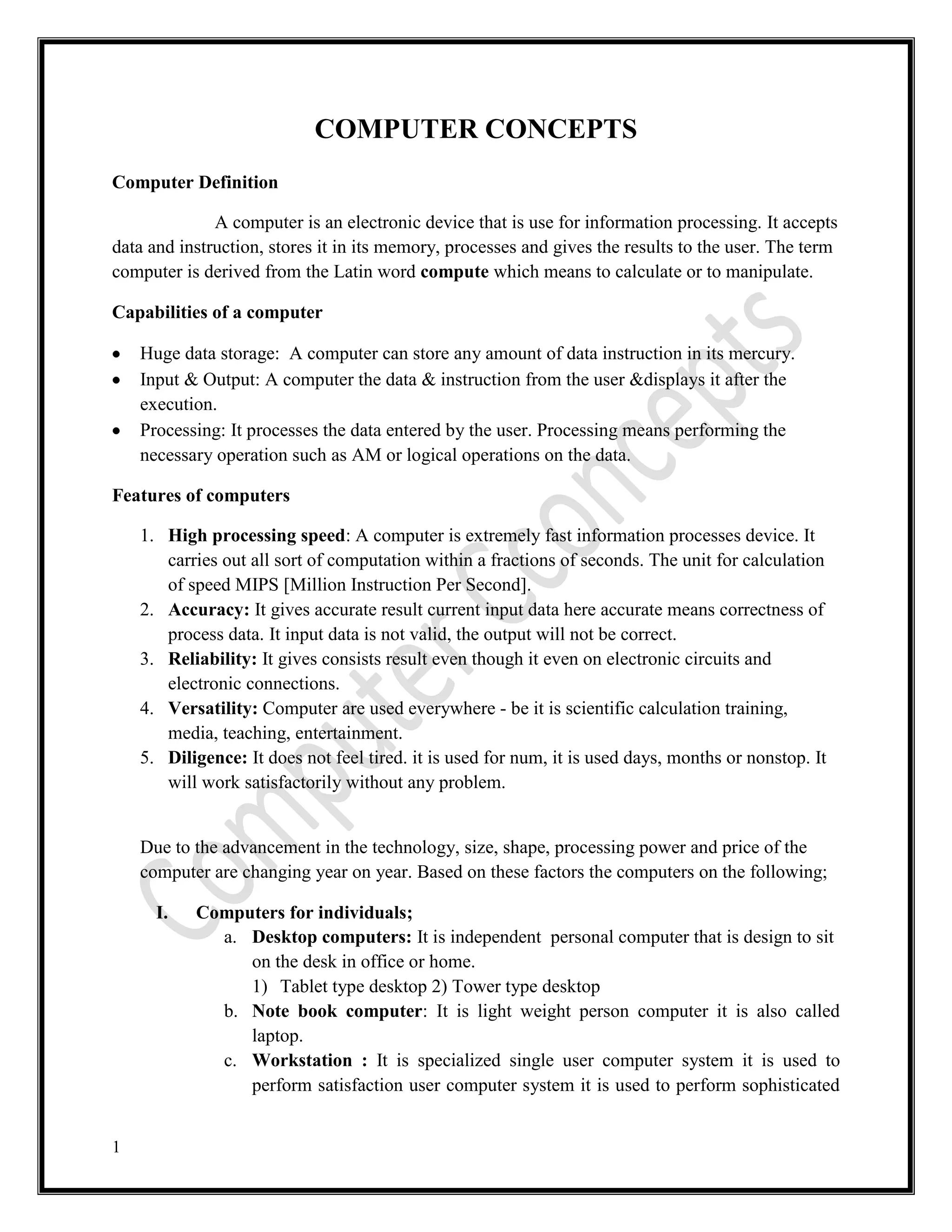 Computer concepts- Mohammadali & Tausif | PDF