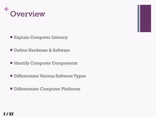 Computer Concepts Intro | PPT | Computing | Technology & Computing
