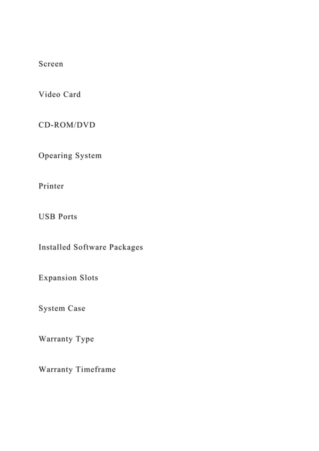 Computer Configuration WorksheetComputer Company .docx