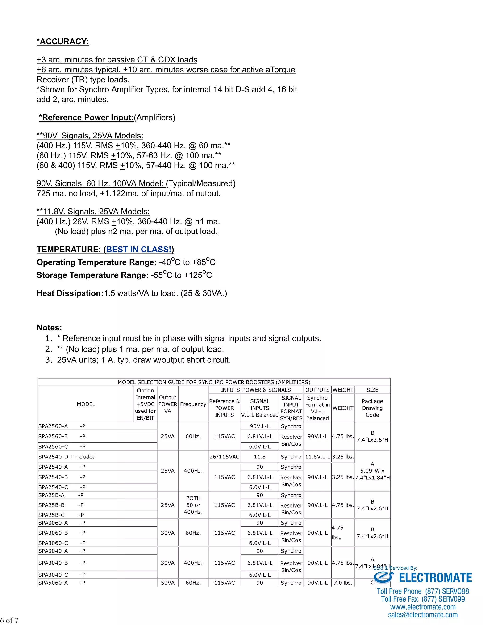 Computer conversion s_synchro_amplifiers_specsheet | PDF