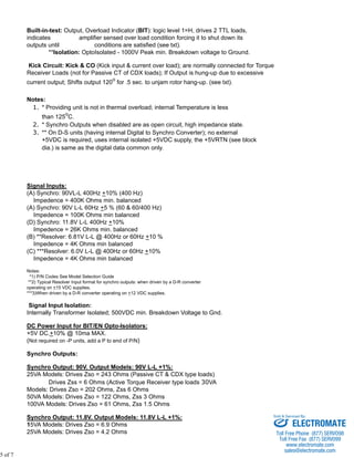 Computer conversion s_synchro_amplifiers_specsheet | PDF