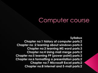 Computer course by bhagwatbkjdgahhahagdf | PPT