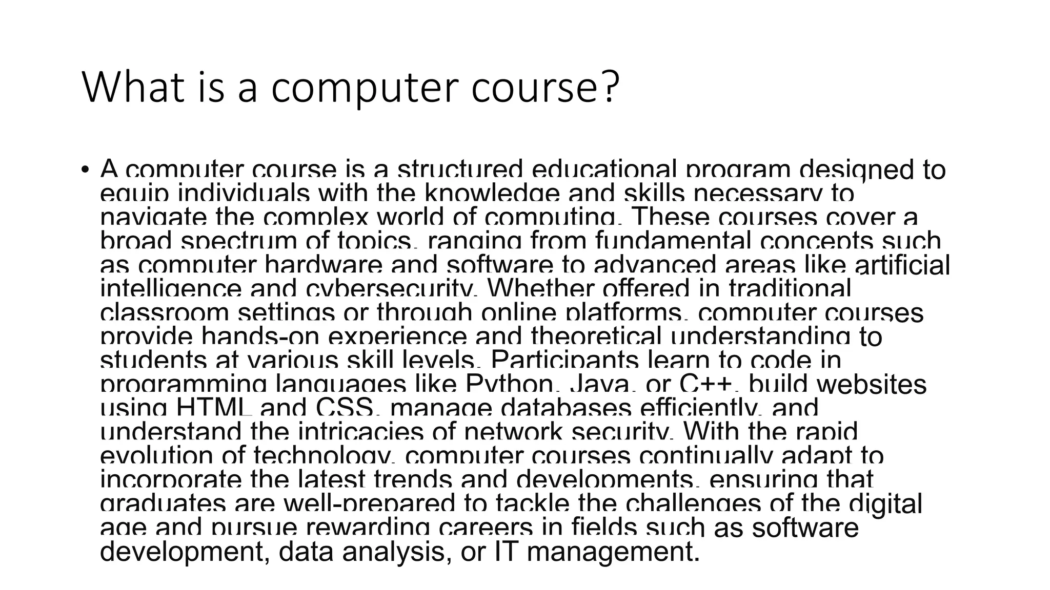 Computer Course In Hamirpur.pptx Excellence technology | PPTX