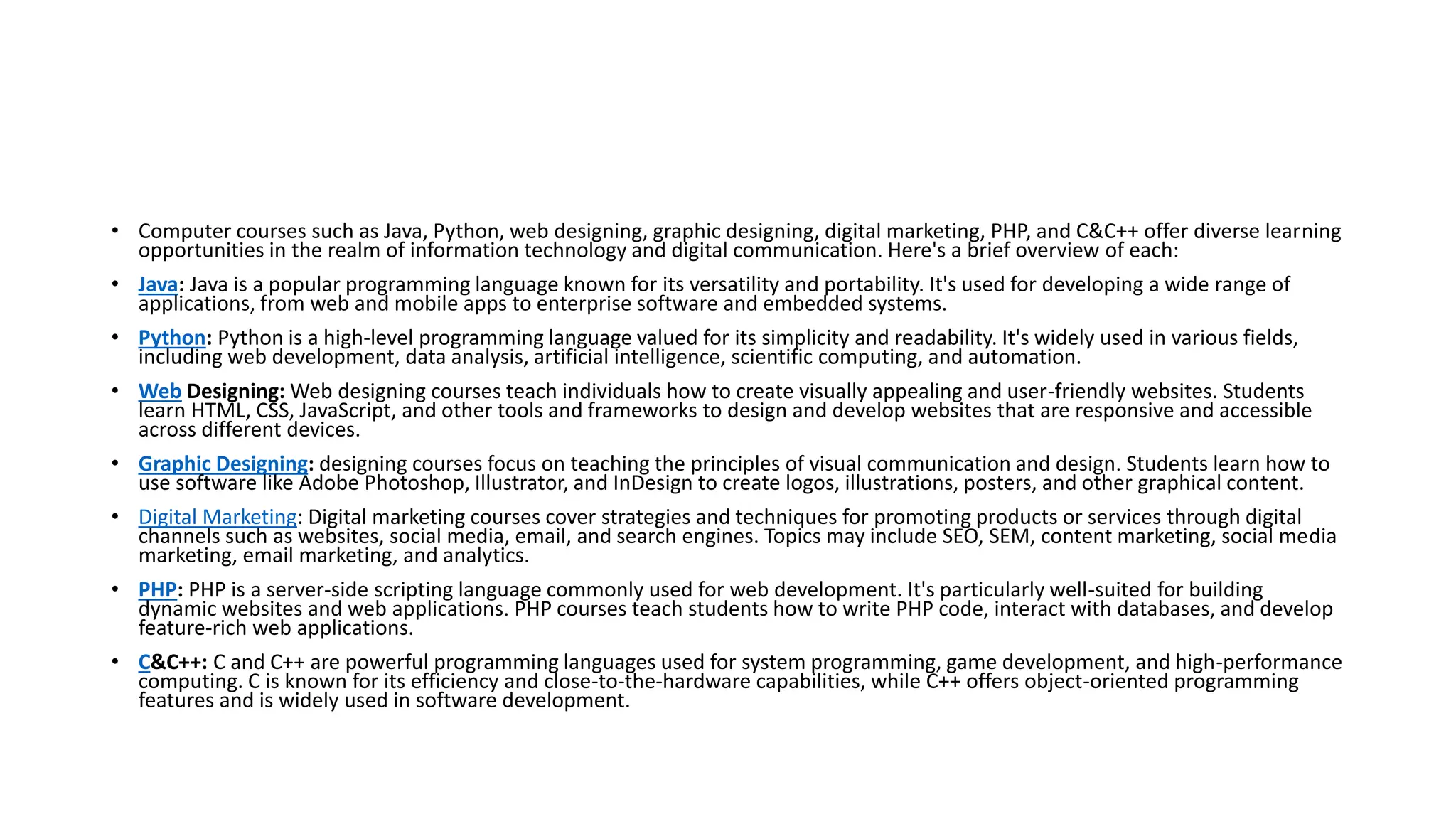 Computer Course In Hamirpur.pptx Excellence technology | PPTX