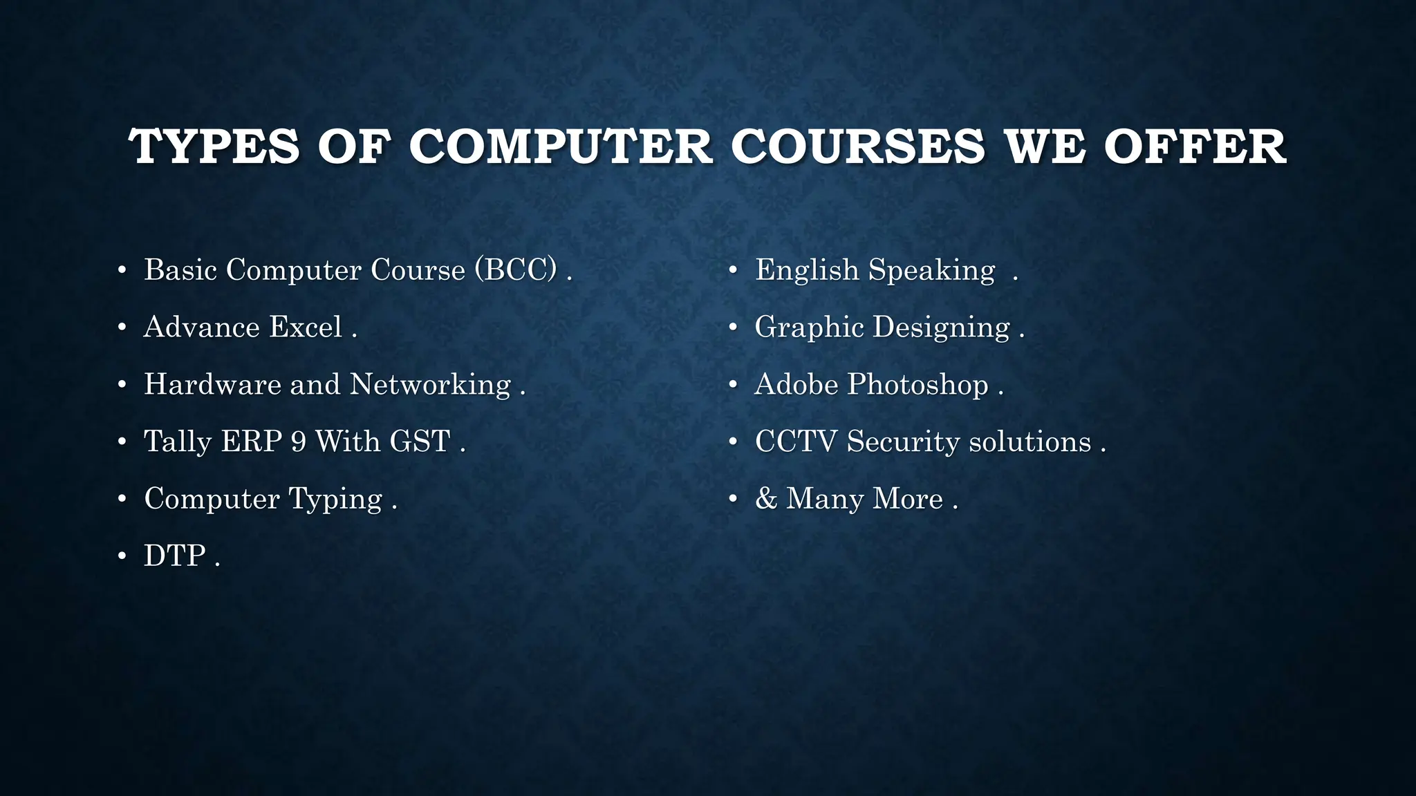 Basic Computer Course In Mahad {Raigad}. | PPT