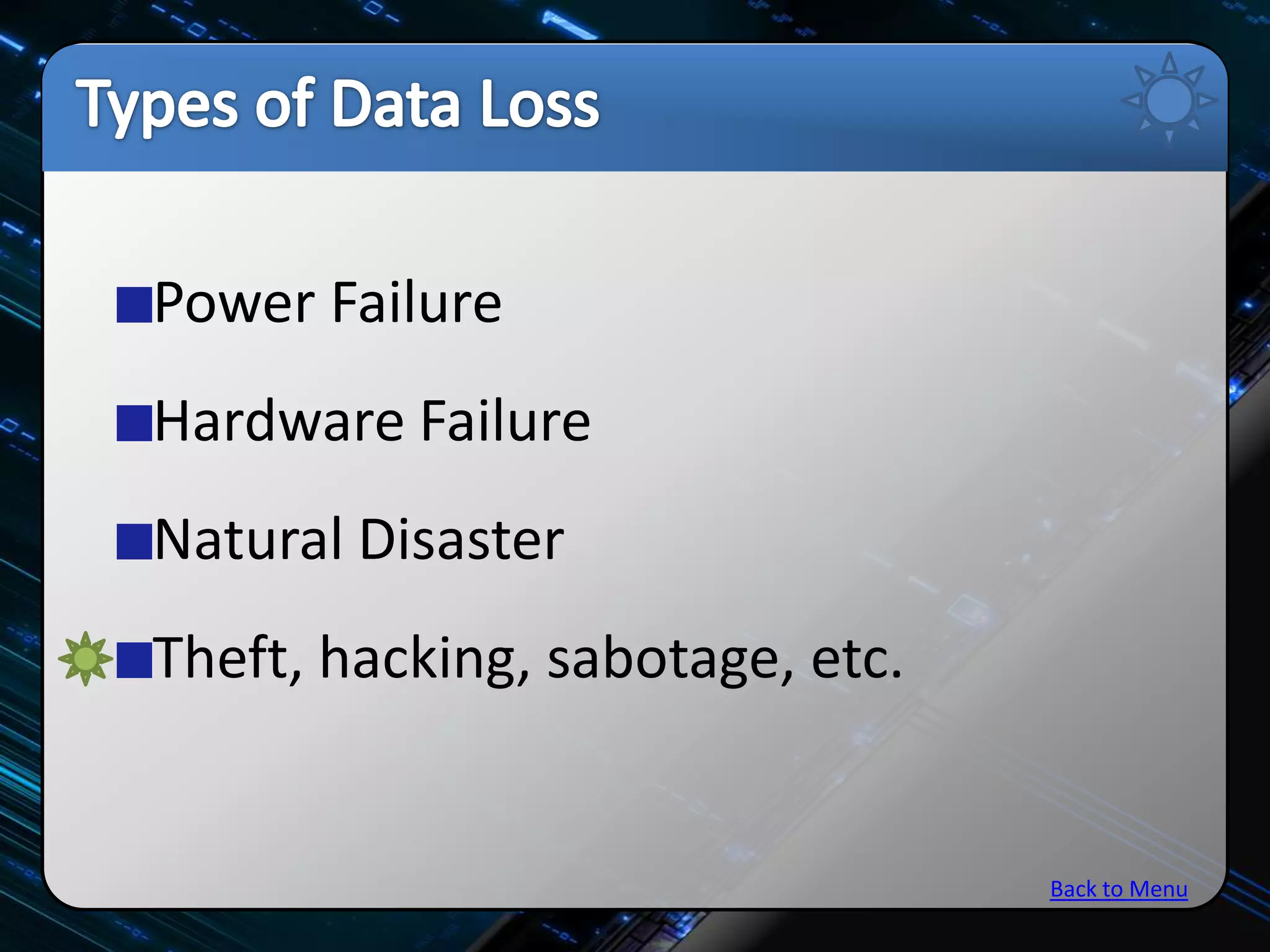 Computer data loss nikki show | PPT