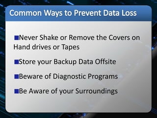 Computer data loss nikki show | PPT
