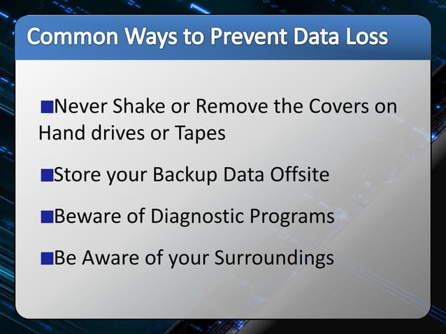 Computer data loss nikki show | PPT