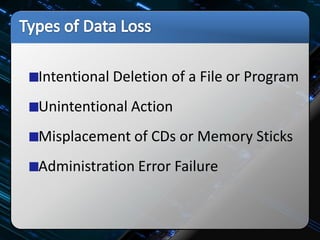 Computer data loss nikki show | PPT