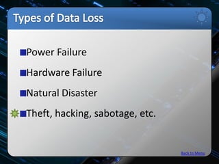 Computer data loss nikki show | PPT