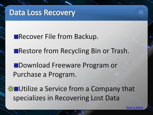 Computer data loss nikki show | PPT