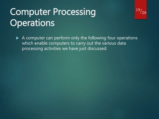Computer Data Processing Pptx Databases Computer Software And Applications