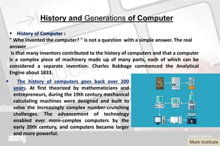 computer Development PPT created by Pooja Khamkar | PPTX | Computing ...