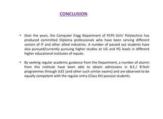 Computer Engg Department important aspects | PPT